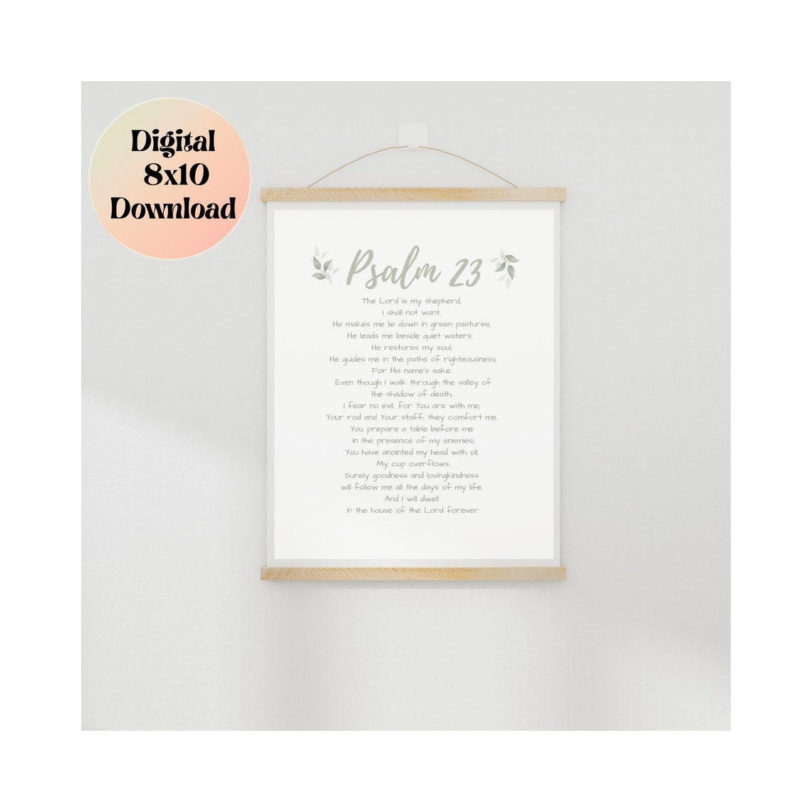 Psalm 23 the Lord is My Shepherd Print Psalm Bible Verse - Etsy