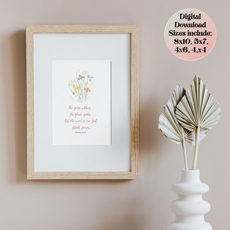 Isaiah 40:8, the Grass Withers, Word of God Stands Forever, Bible Verse ...