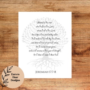 Jeremiah 17:7-8, Blessed is the Man That Trusts in the Lord, Bible ...