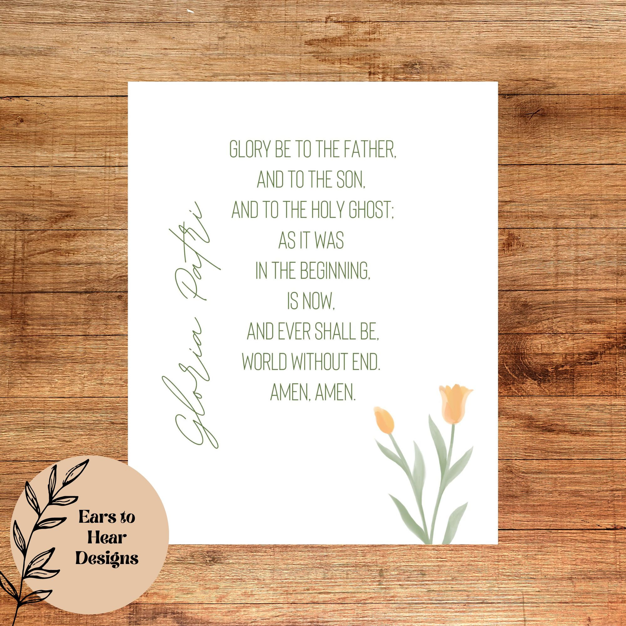 Gloria Patri Hymn, Glory Be to the Father, the Glory Be, Doxology Hymn ...