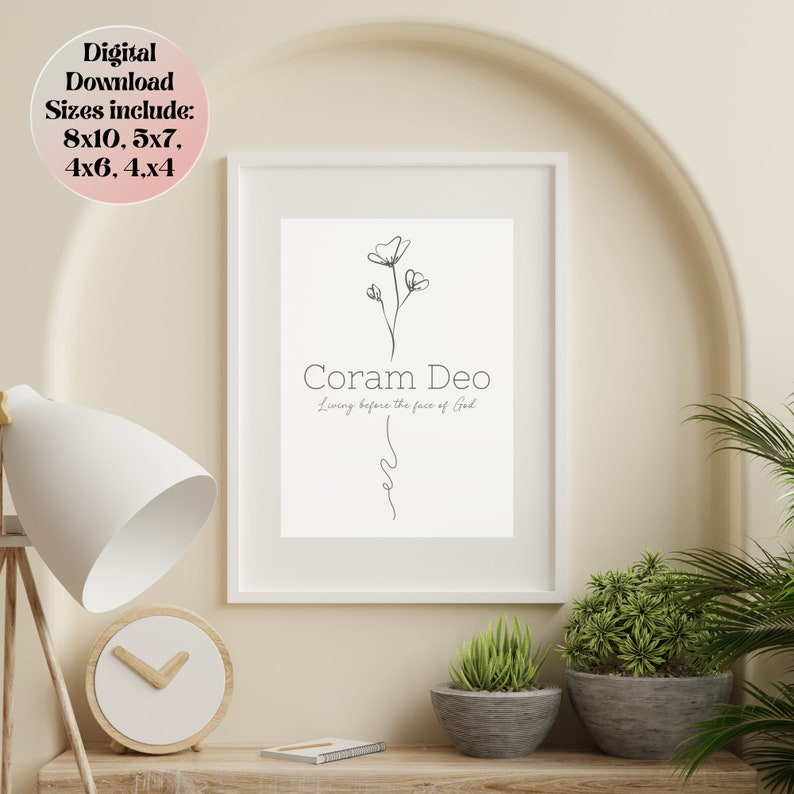 Coram Deo, Living Before the Face of God, Christian Wall Art, Print ...