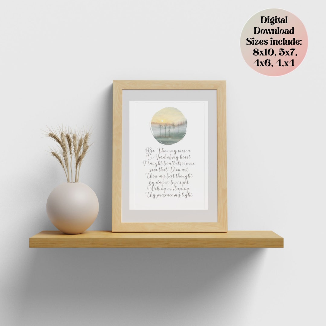 Be Thou My Vision Hymn Hymn Art Print Christian Hymn Art - Etsy