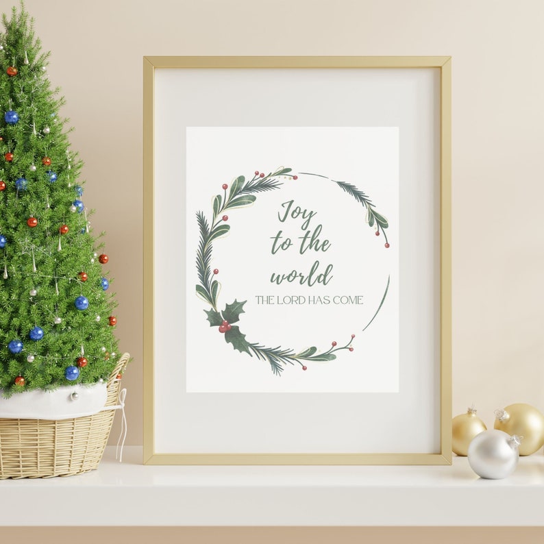 Joy to the World Hymn, the Lord Has Come, Christmas Christian Decor ...