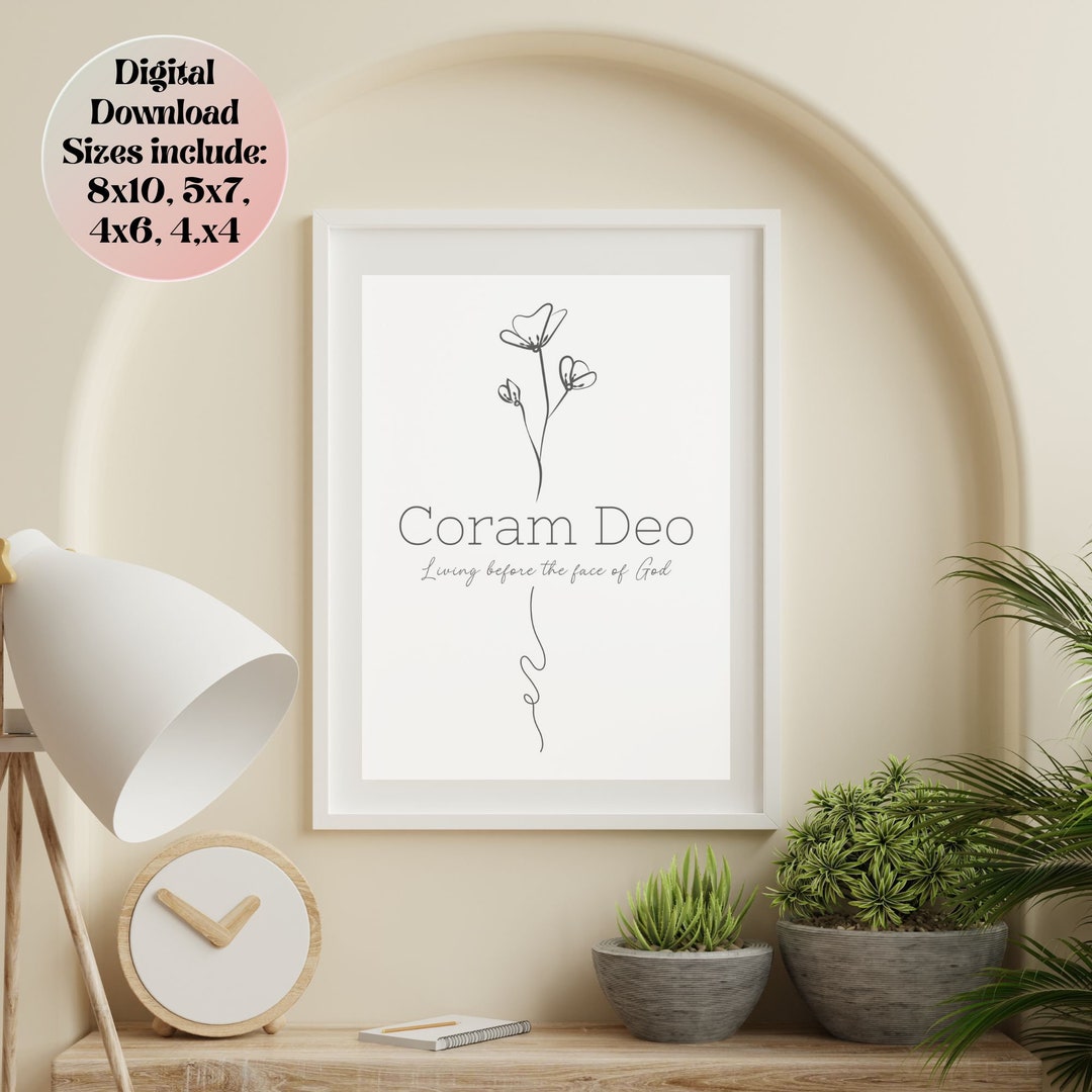 Coram Deo Living Before the Face of God Christian Wall Art - Etsy