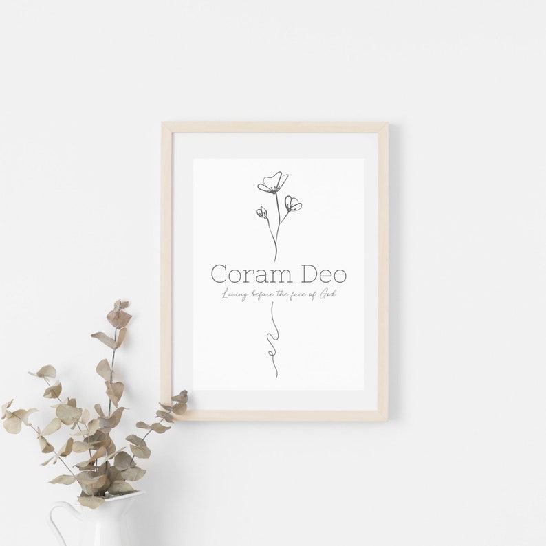 Coram Deo, Living Before the Face of God, Christian Wall Art, Print ...