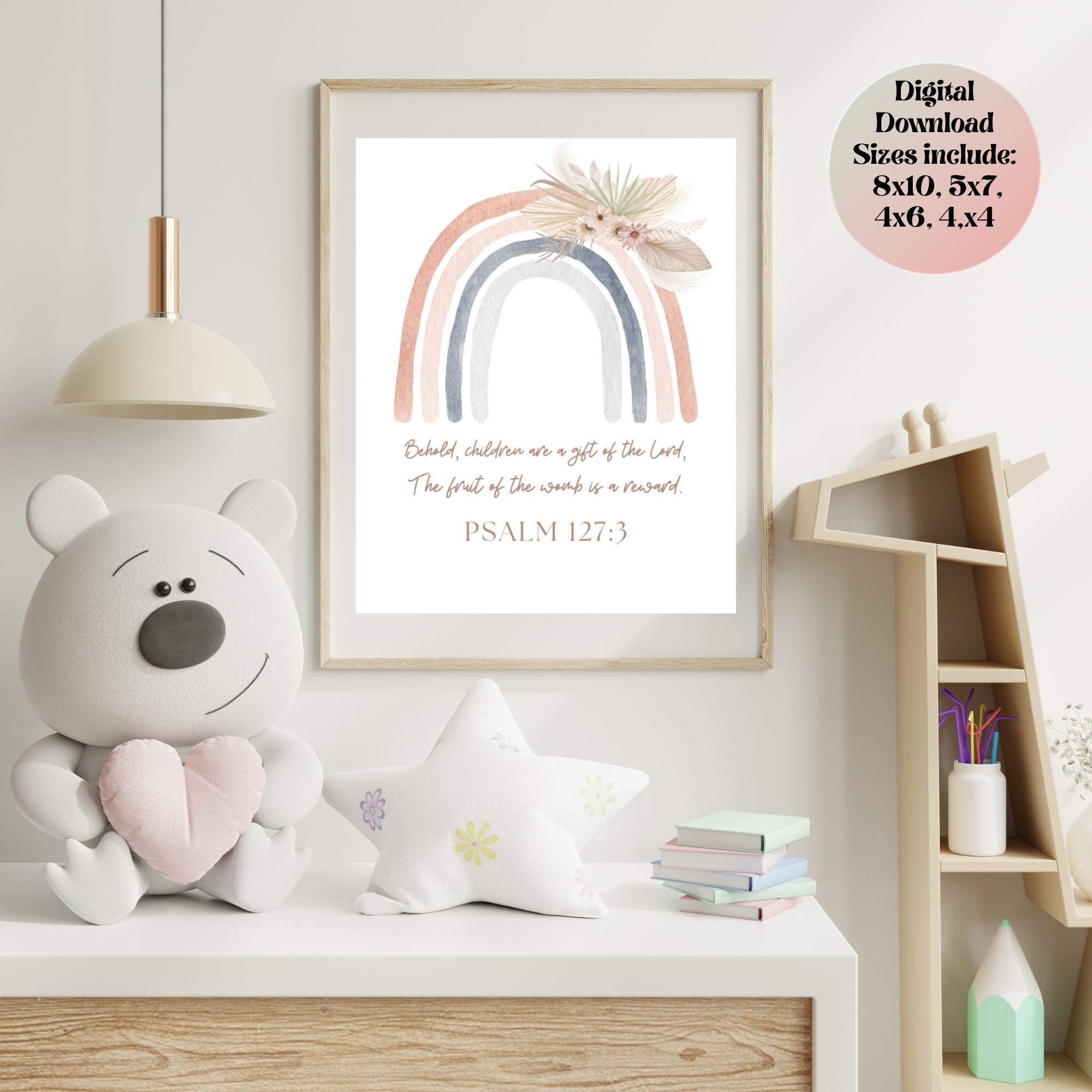 Psalm 127:3, Scripture Print, Pregnancy Gift, Christian Gift for Women ...