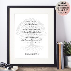 Jeremiah 17:7-8, Blessed is the Man That Trusts in the Lord, Bible ...