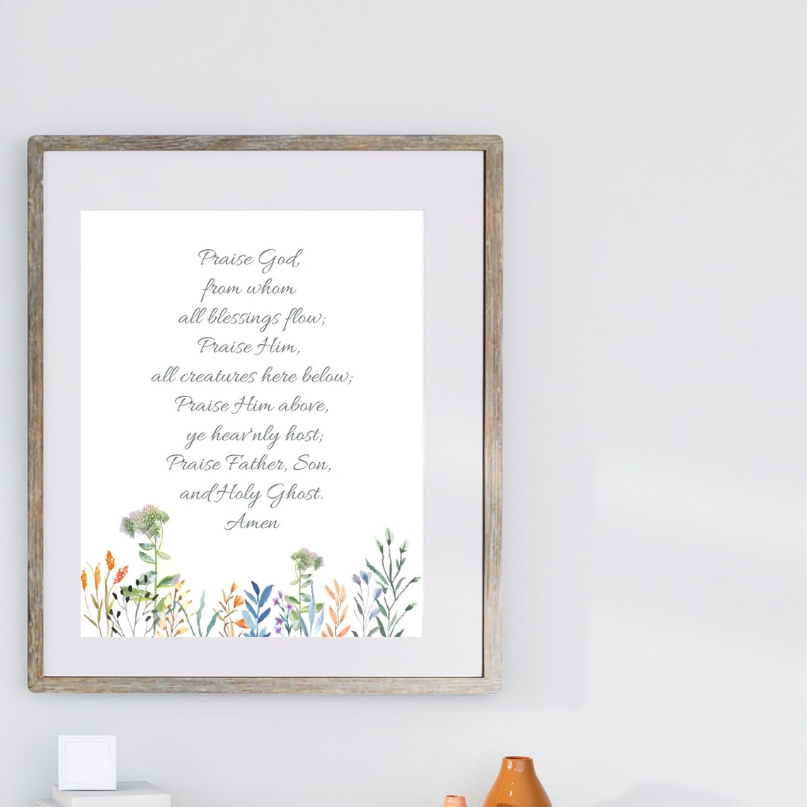 Praise God From Whom All Blessings Flow Sign, Doxology Sign, Christian ...
