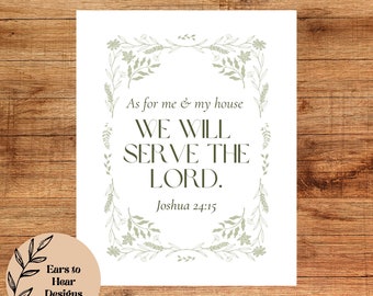 As for Me and My House We Will Serve the Lord Picture With Black Brown ...
