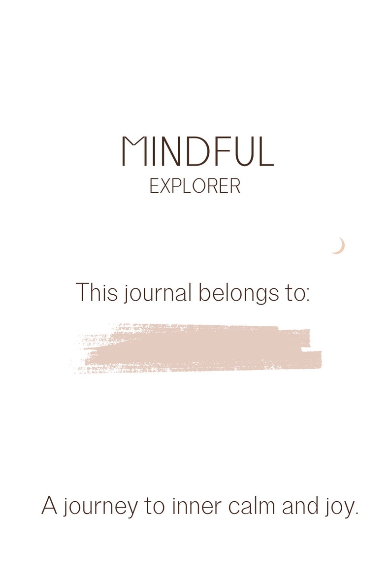 Mindful Explorer: A Journey to Inner Calm and Joy, Mindfulness Journaling - Etsy
