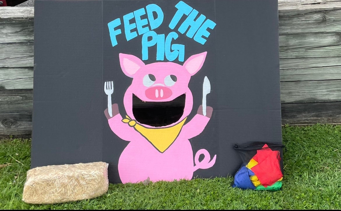 Custom Kids Party Game Feed the Pig Party Game Party Game - Etsy