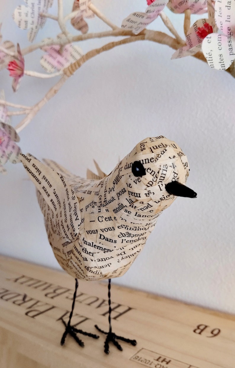Paper Bird From Book Pages - Etsy