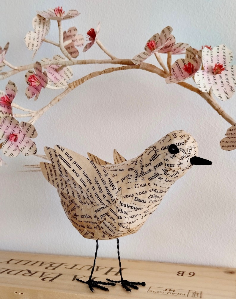 Paper Bird From Book Pages - Etsy