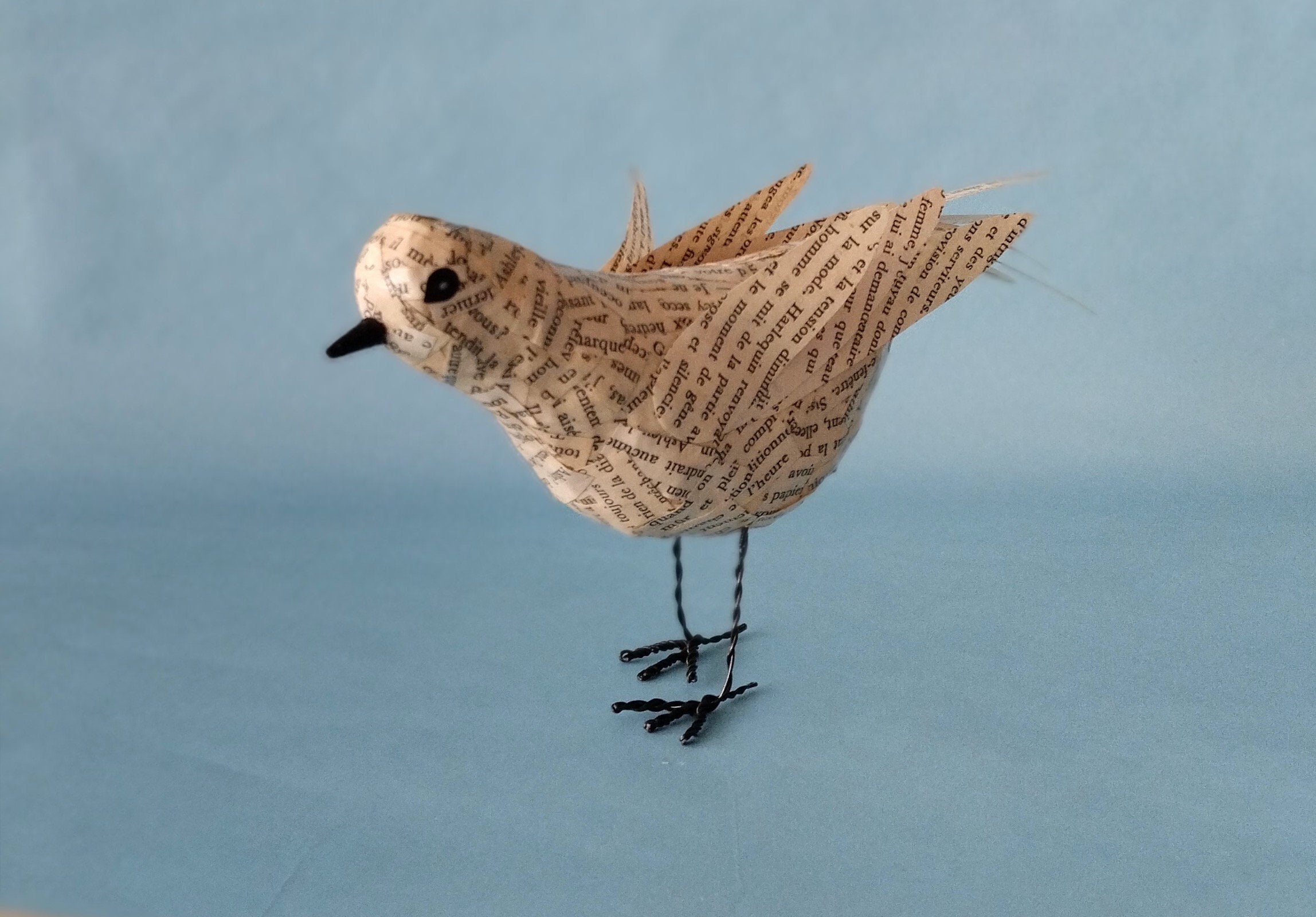 Paper Bird From Book Pages - Etsy