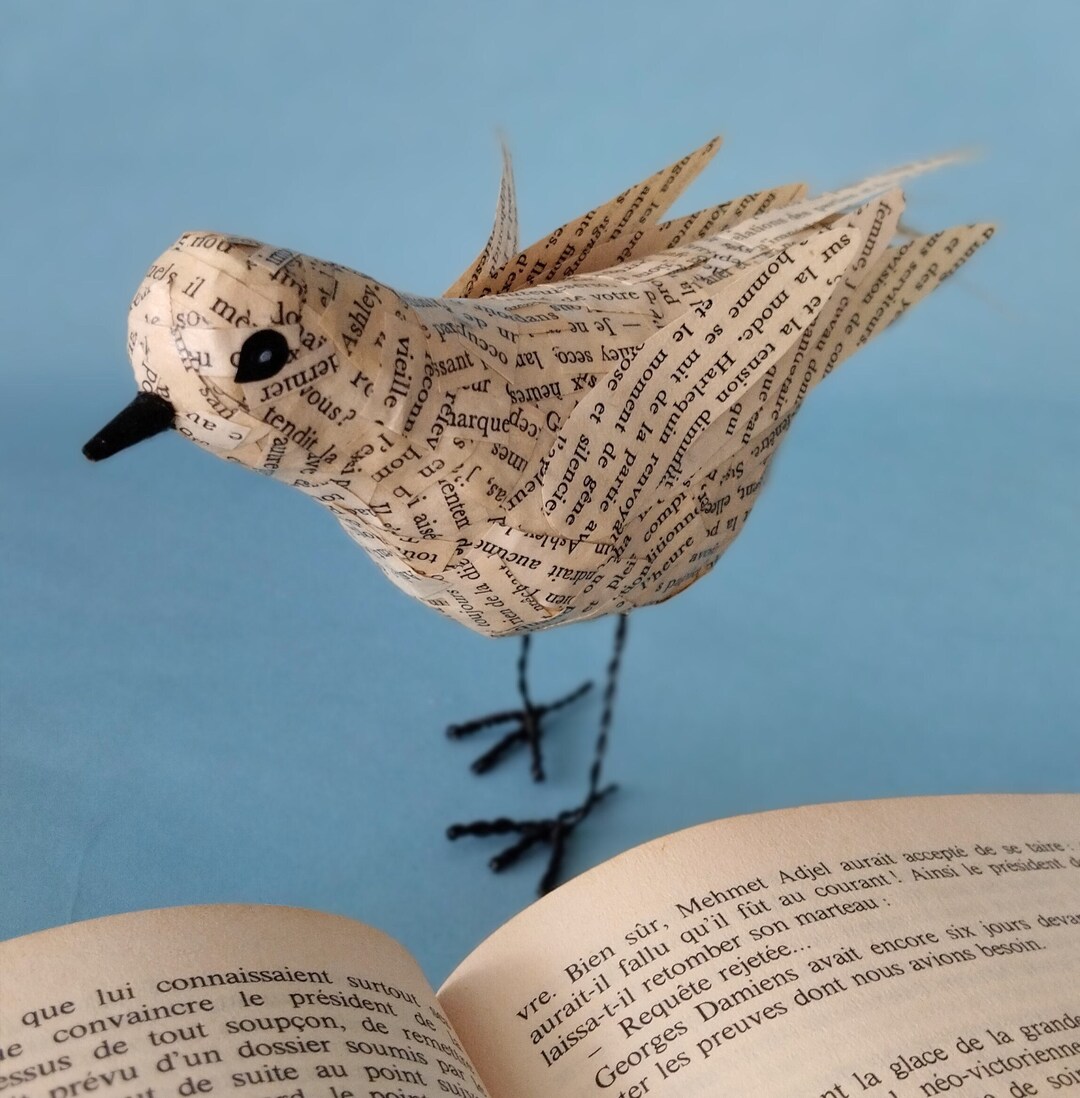 Paper Bird From Book Pages - Etsy