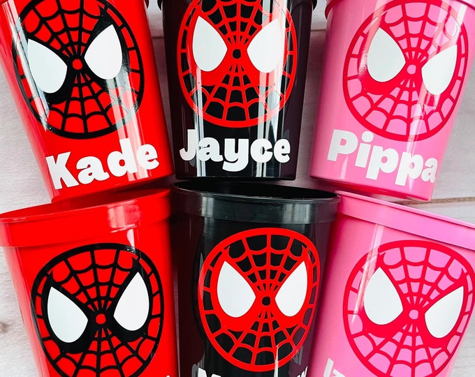 GIRL SPIDER PARTY Cups Spider Web Cups Spider Cups Pink Spider ...