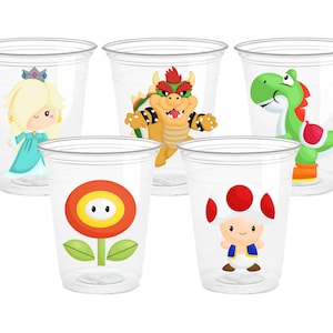 Super Mario Party Cups - 16oz Disposable Cups - Etsy