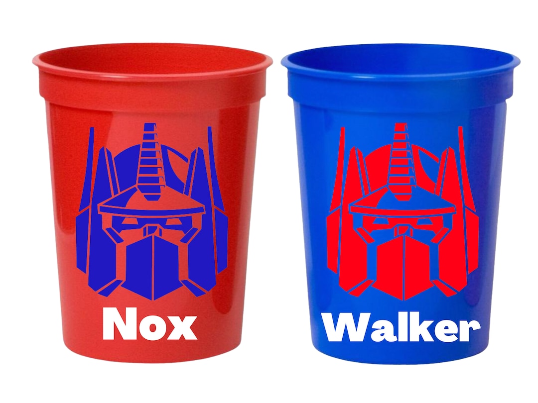 Optimus Prime Party Cups - 16oz Stadium Cups (transformers) - Etsy