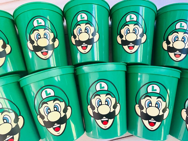 Super Mario Party Cups - 16oz Stadium Cups - Etsy