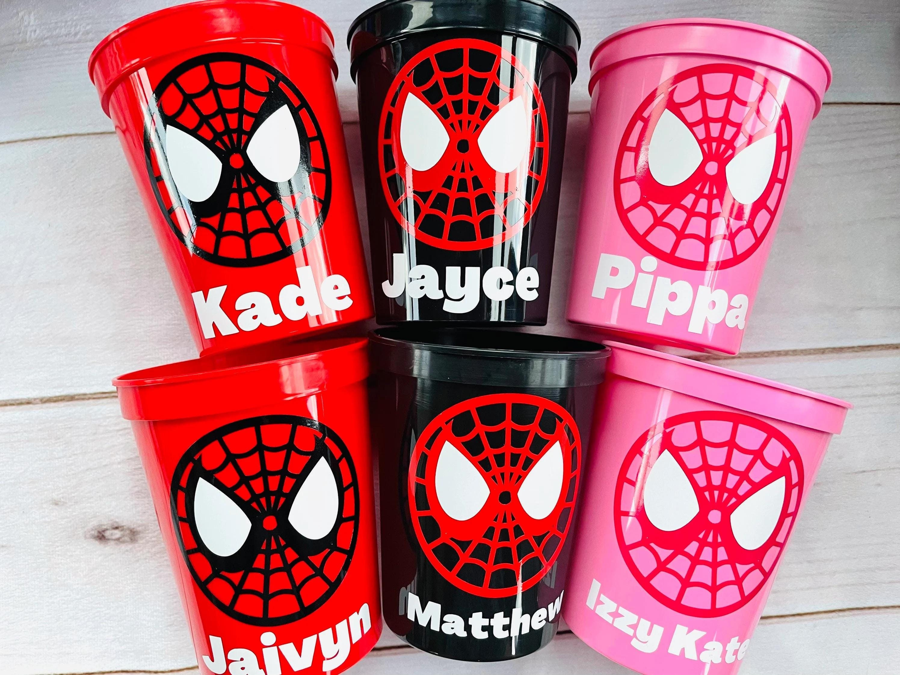 Spiderman Party Cups - 16oz Stadium Cups - Etsy