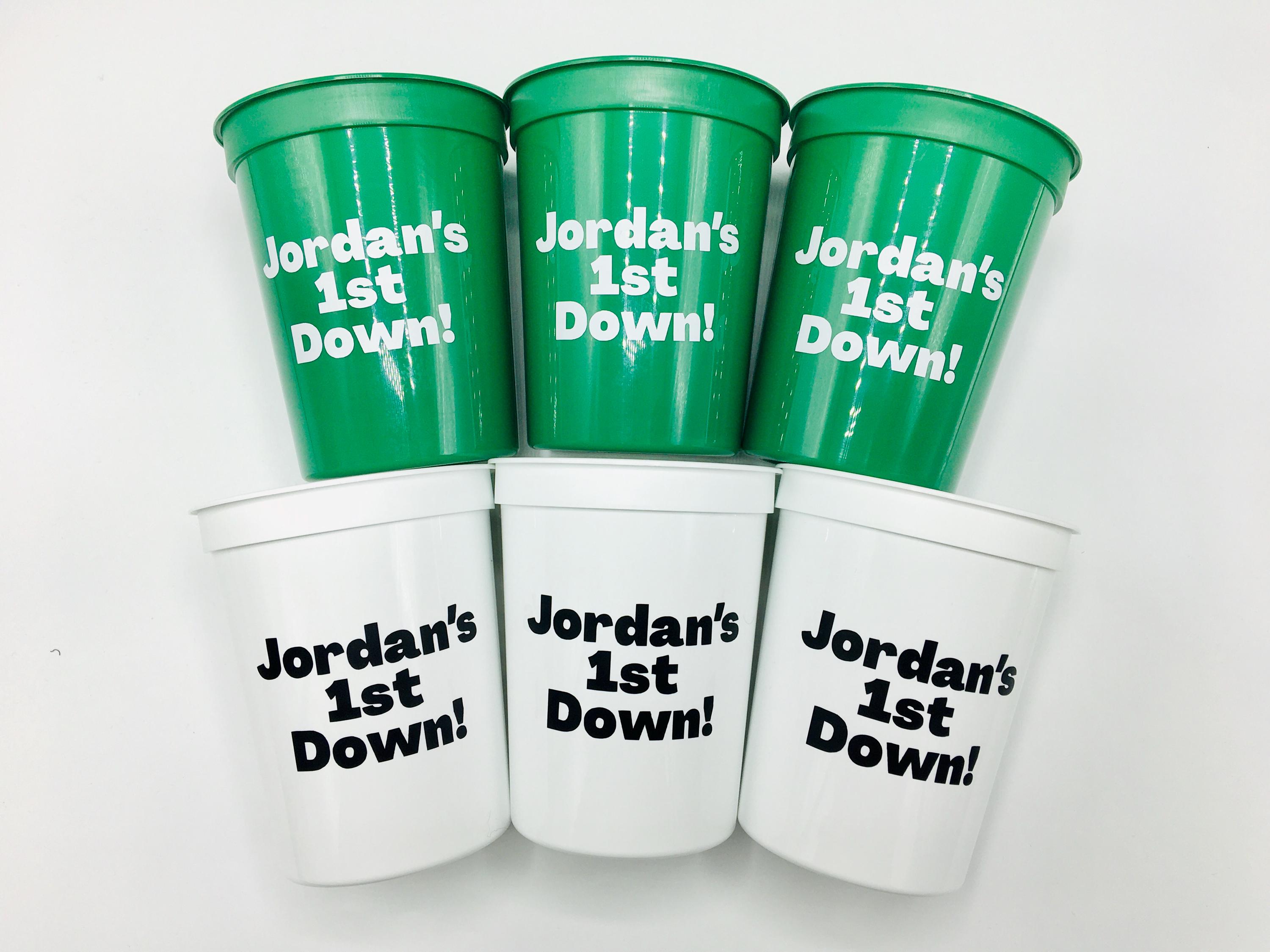 Football Party Cups - 16oz Stadium Cups - Etsy