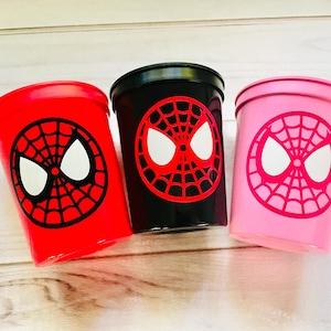 Spiderman Party Cups - 16oz Stadium Cups - Etsy