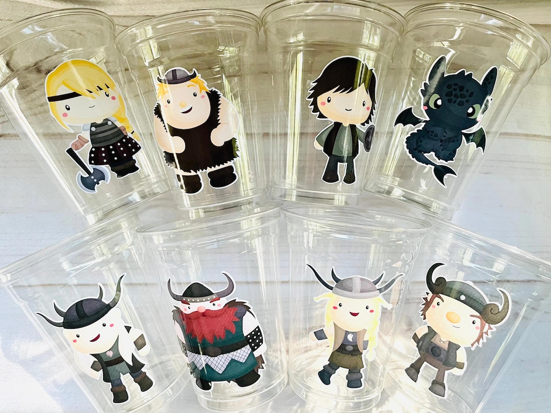 How to Train Your Dragon Party Cups - 16oz Disposable Cups (httyd) - Etsy