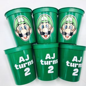 Super Mario Party Cups 16oz Stadium Cups - Etsy