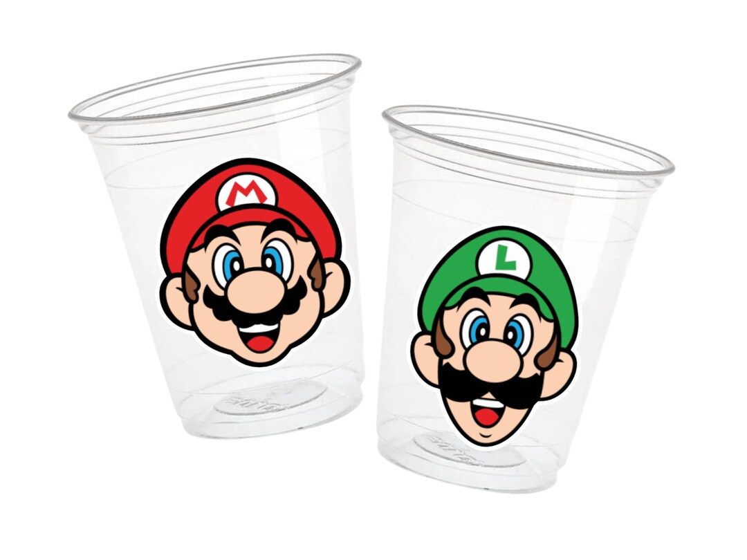 Super Mario Party Cups 16oz Disposable Cups - Etsy
