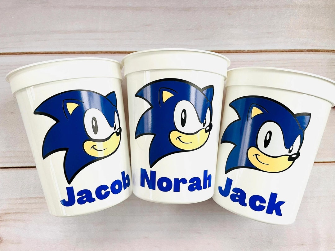 Sonic the Hedgehog Party Cups - 16oz Stadium Cups - Etsy
