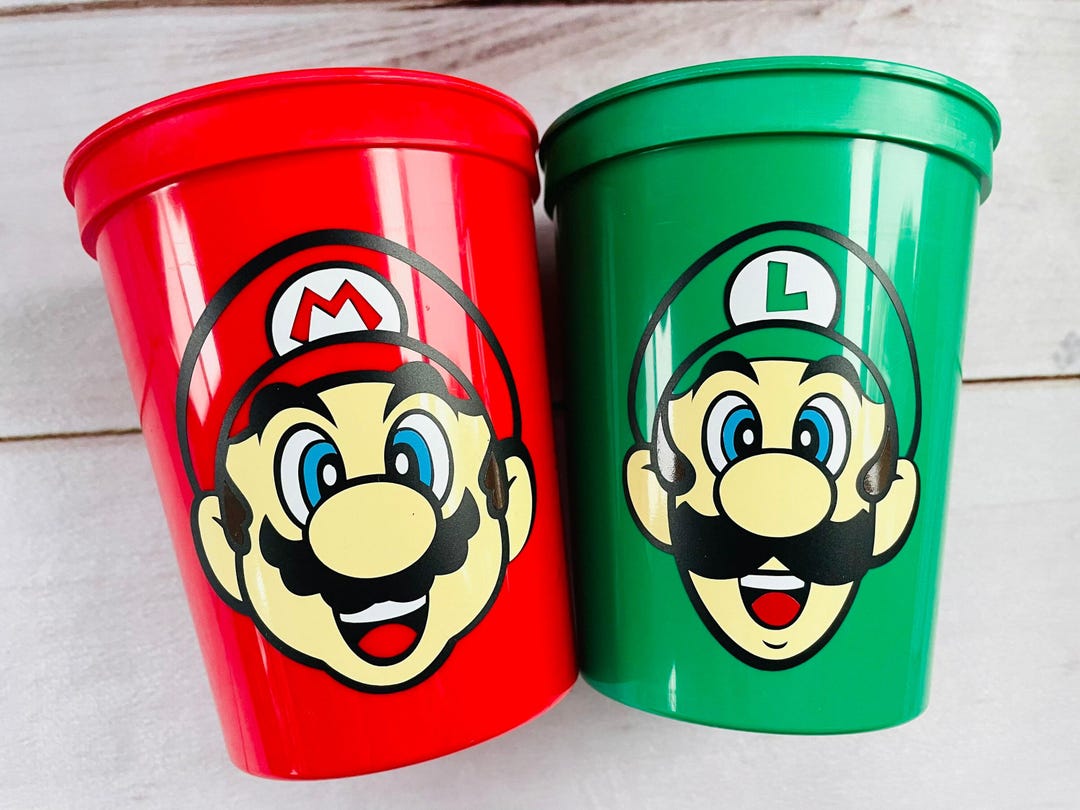 Super Mario Party Cups - 16oz Stadium Cups - Etsy