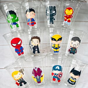 Superhero Party Cups, 16oz Disposable Cups - Etsy