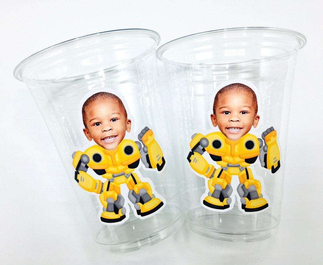 Bumblebee Face Party Cups - 16oz Disposable Cups (transformers) - Etsy