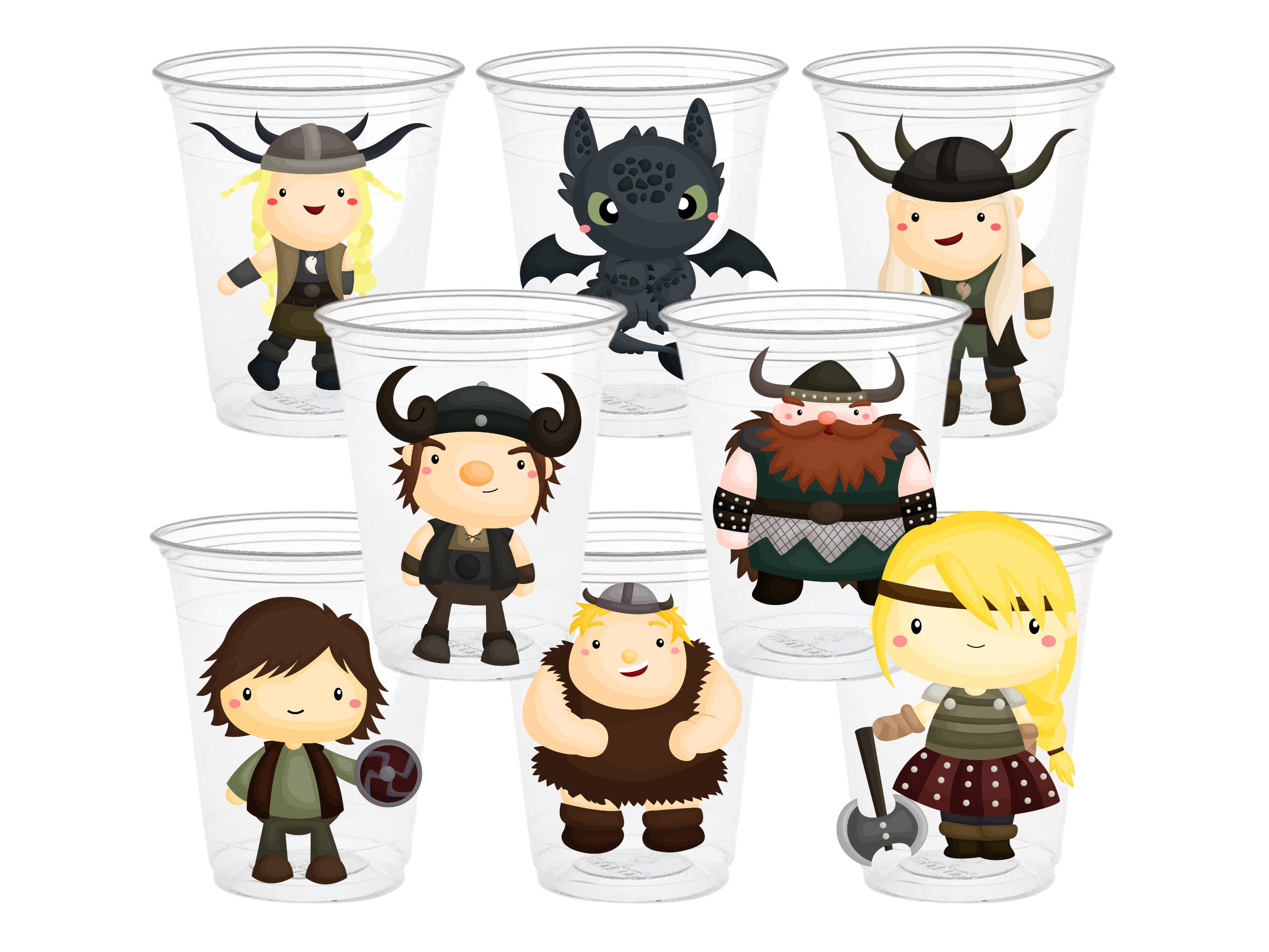 How to Train Your Dragon Party Cups 16oz Disposable Cups - Etsy