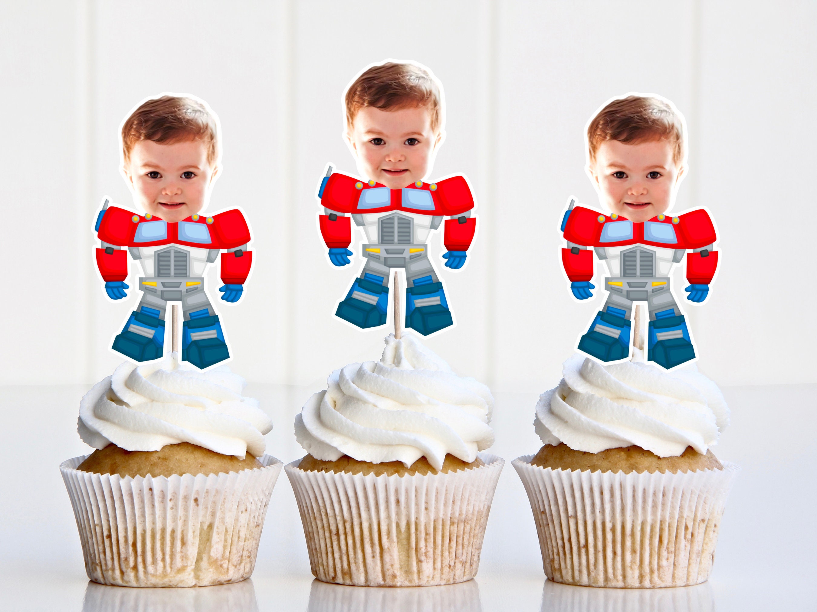 Optimus Prime Photo Cupcake Toppers Face Cupcake Toppers transformers ...