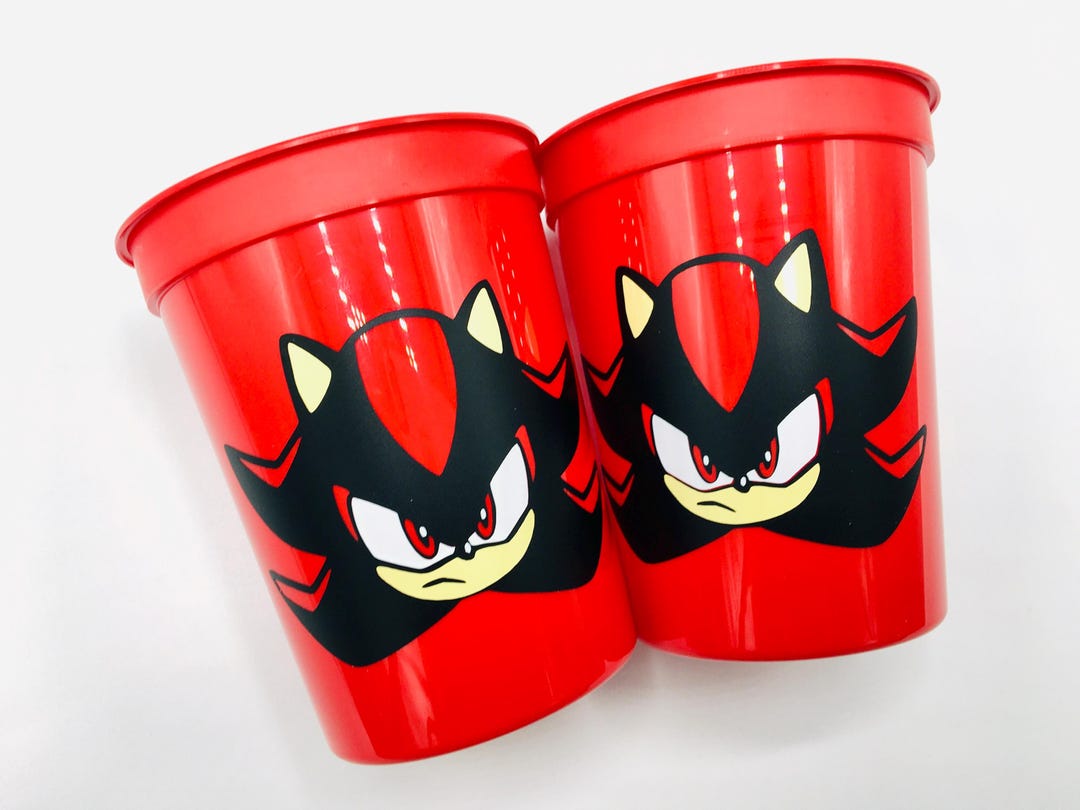 Shadow, Sonic the Hedgehog Party Cups - 16oz Stadium Cups - Etsy