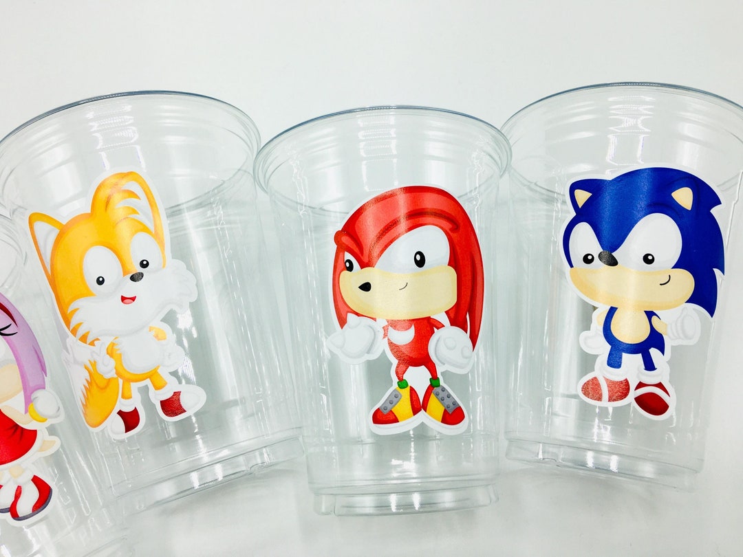 Sonic the Hedgehog Party Cups - 16oz Disposable Cups (knuckles) - Etsy
