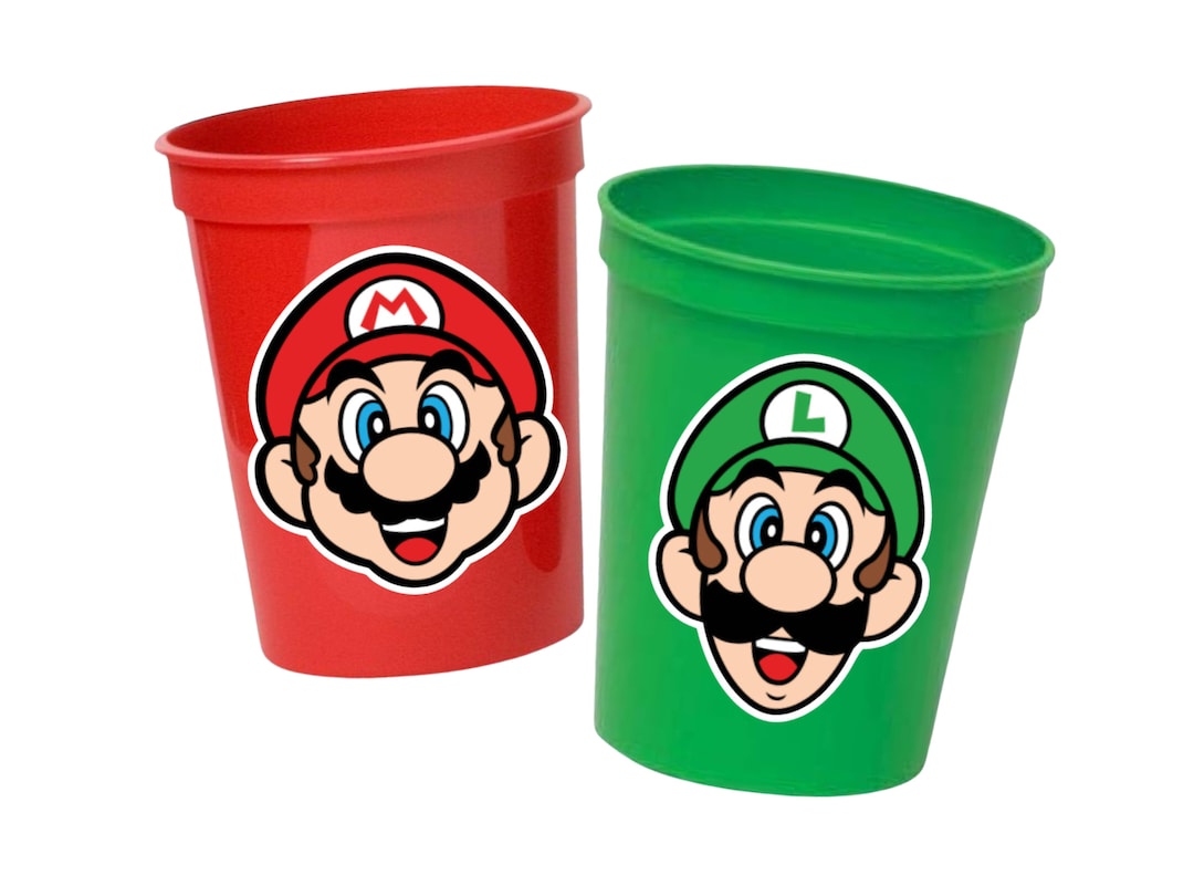 Super Mario Party Cups 16oz Stadium Cups - Etsy