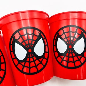 Spiderman Party Cups - 16oz Stadium Cups - Etsy