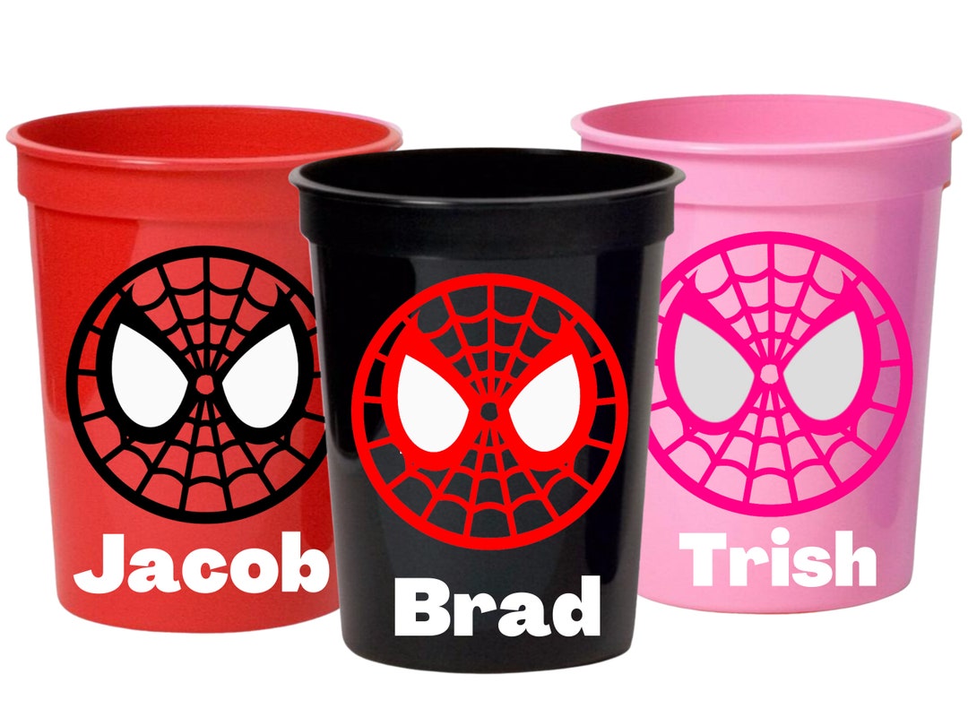 Spiderman Party Cups 16oz Stadium Cups - Etsy