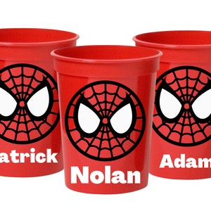 Spiderman Party Cups - 16oz Stadium Cups - Etsy