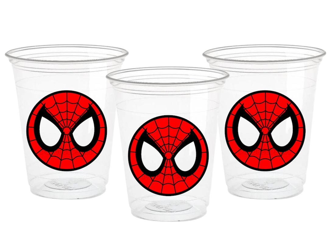 Spiderman Party Cups - 16oz Disposable Cups - Etsy