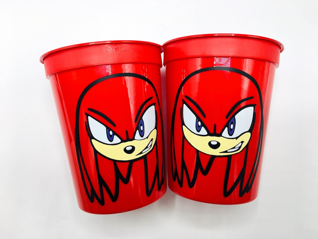 Knuckles, Sonic the Hedgehog Party Cups - 16oz Stadium Cups - Etsy