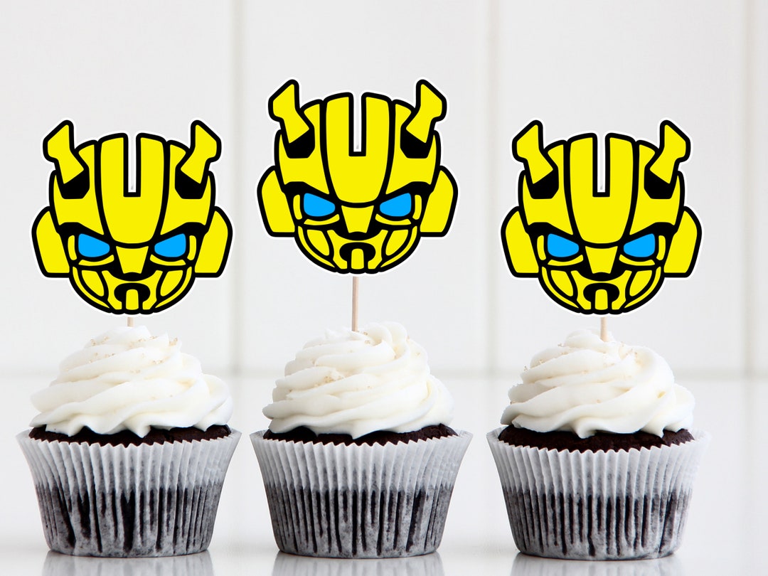 Bumblebee Cupcake Toppers Transformers blue Eyes - Etsy
