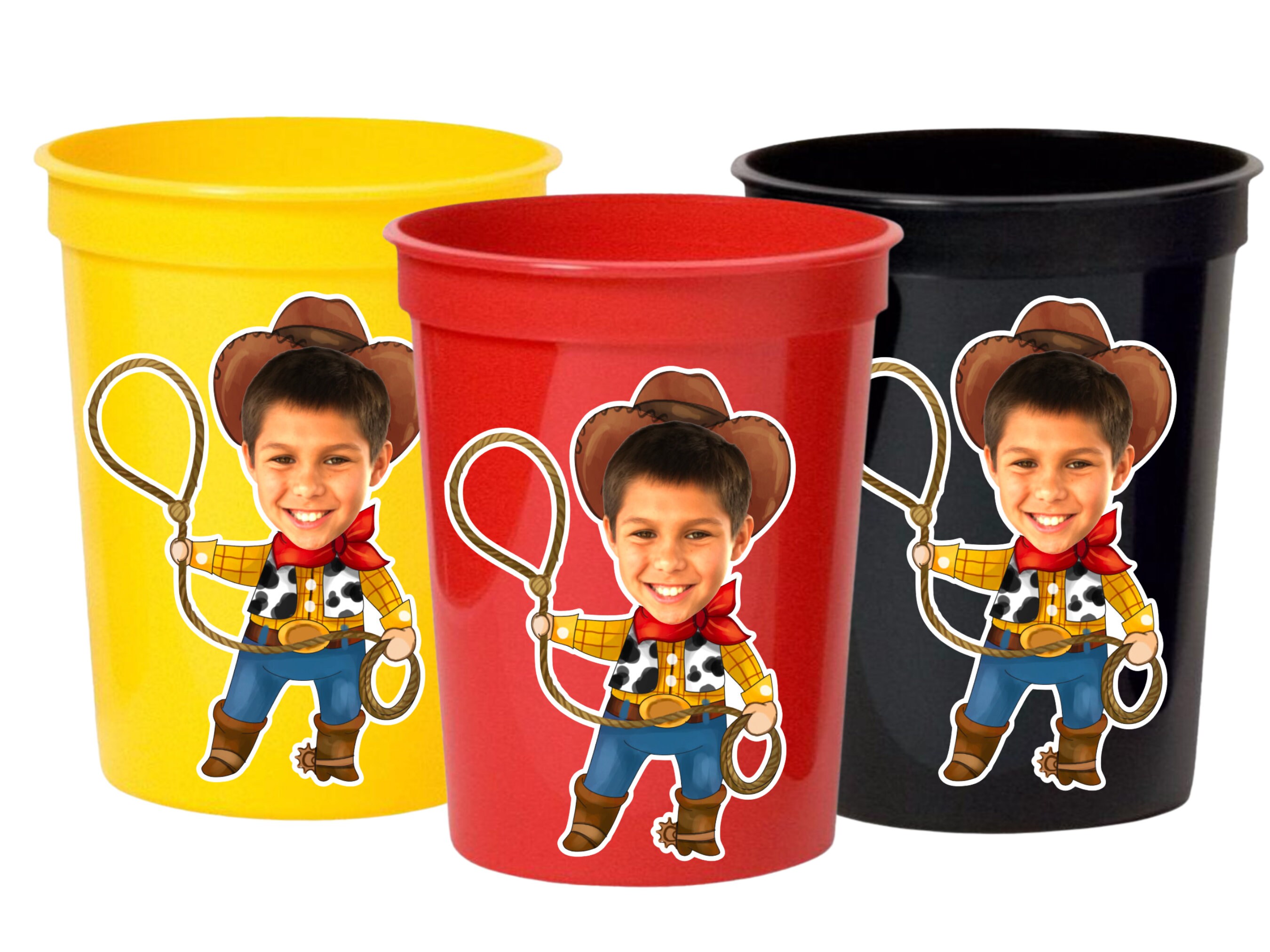 Toy Story Custom Face Party Cups - 16oz Stadium Cups (woody) - Etsy