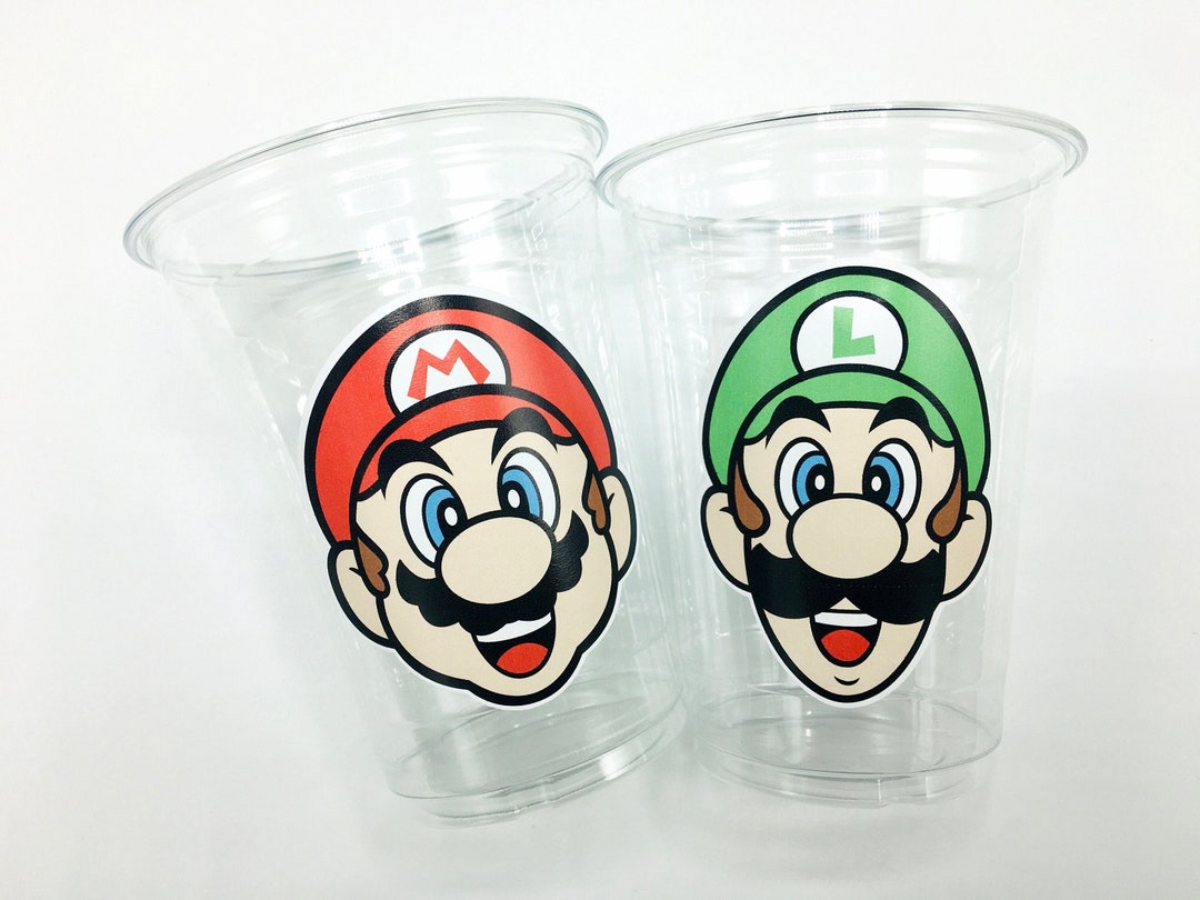 Super Mario Party Cups - 16oz Disposable Cups - Etsy