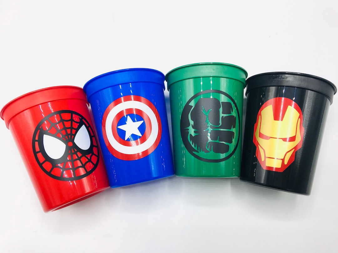 Superhero Party Cups - 16oz Stadium Cups - Etsy