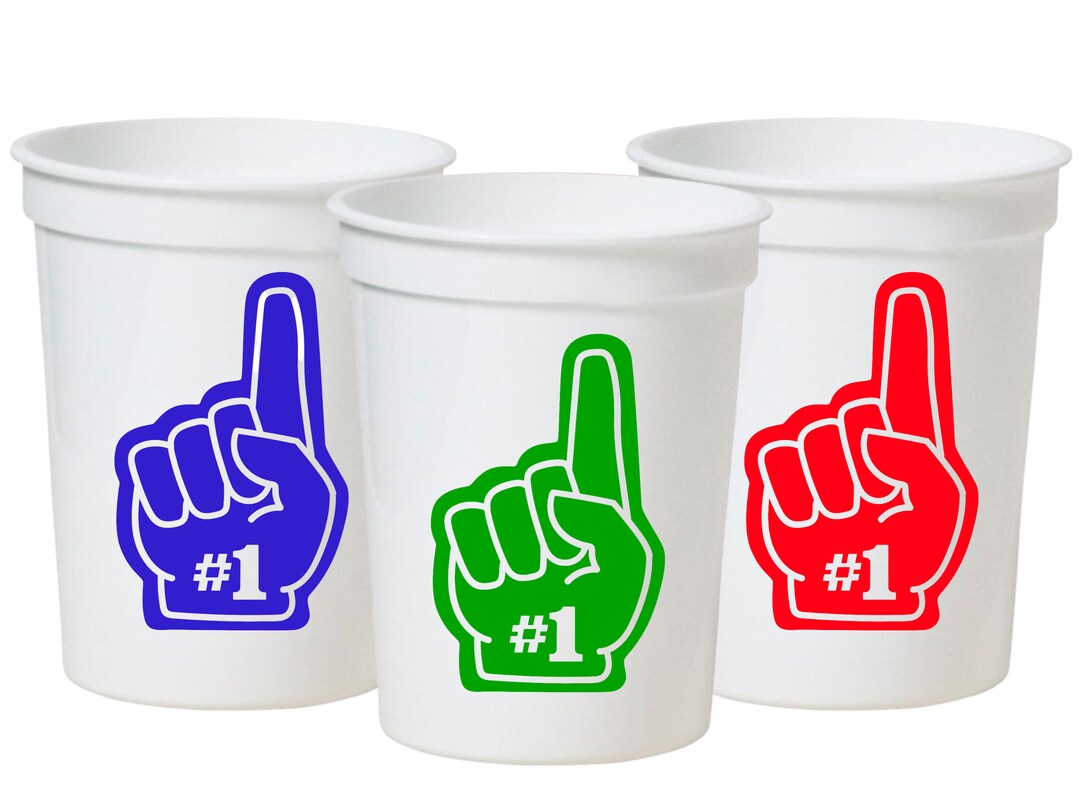 Foam Finger Party Cups - 16oz Stadium Cups (sports) - Etsy