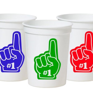 Foam Finger Party Cups - 16oz Stadium Cups (sports) - Etsy