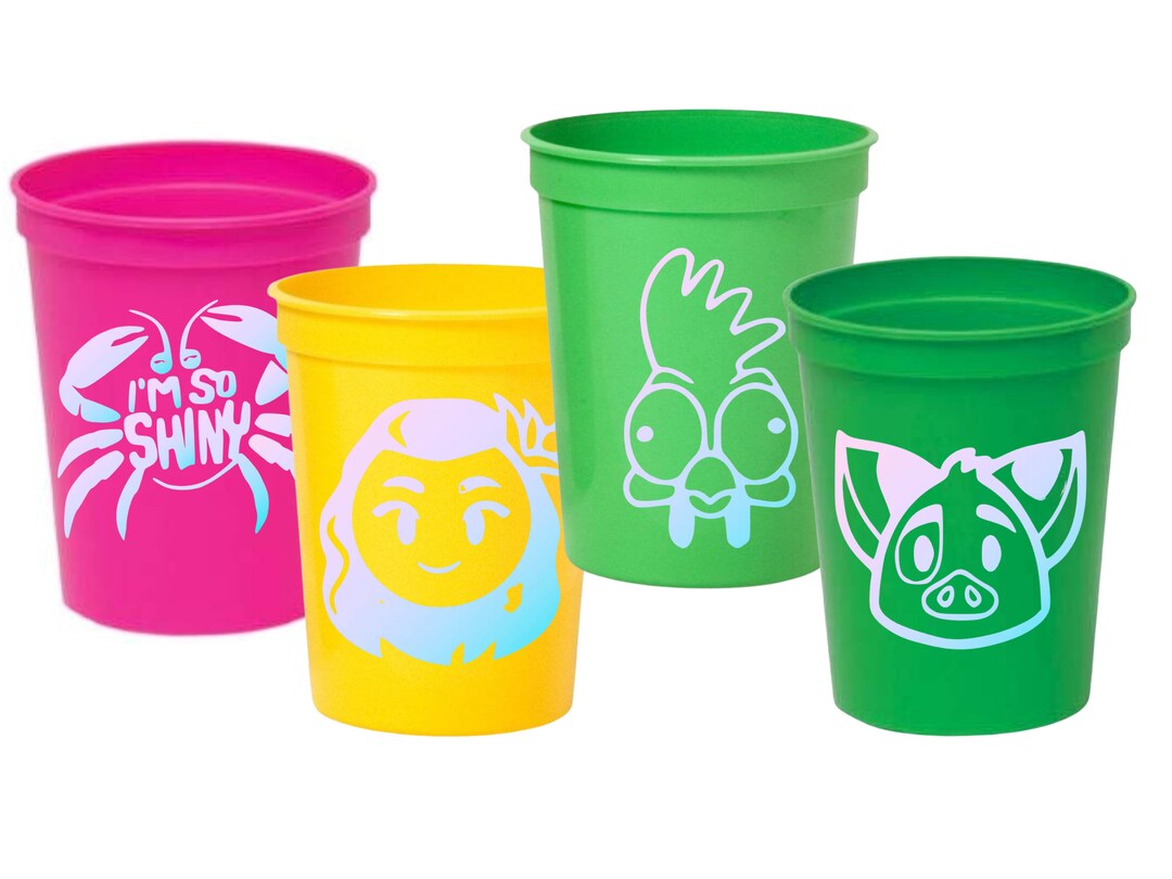 Moana Party Cups 16oz Stadium Cups holographic - Etsy